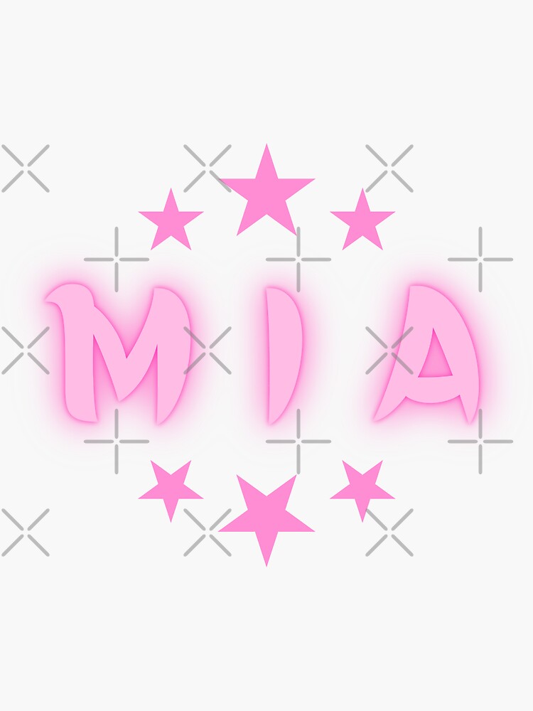"Lovely Girl Named Mia" Sticker for Sale by PatternsUp | Redbubble