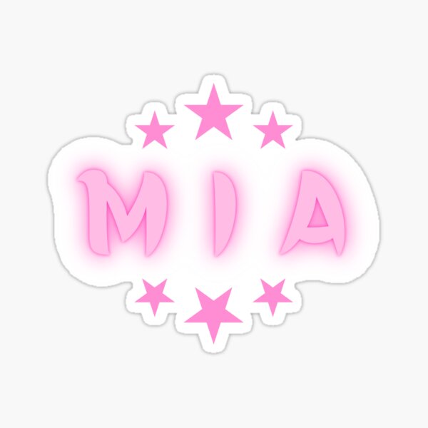 "Lovely Girl Named Mia" Sticker for Sale by PatternsUp | Redbubble