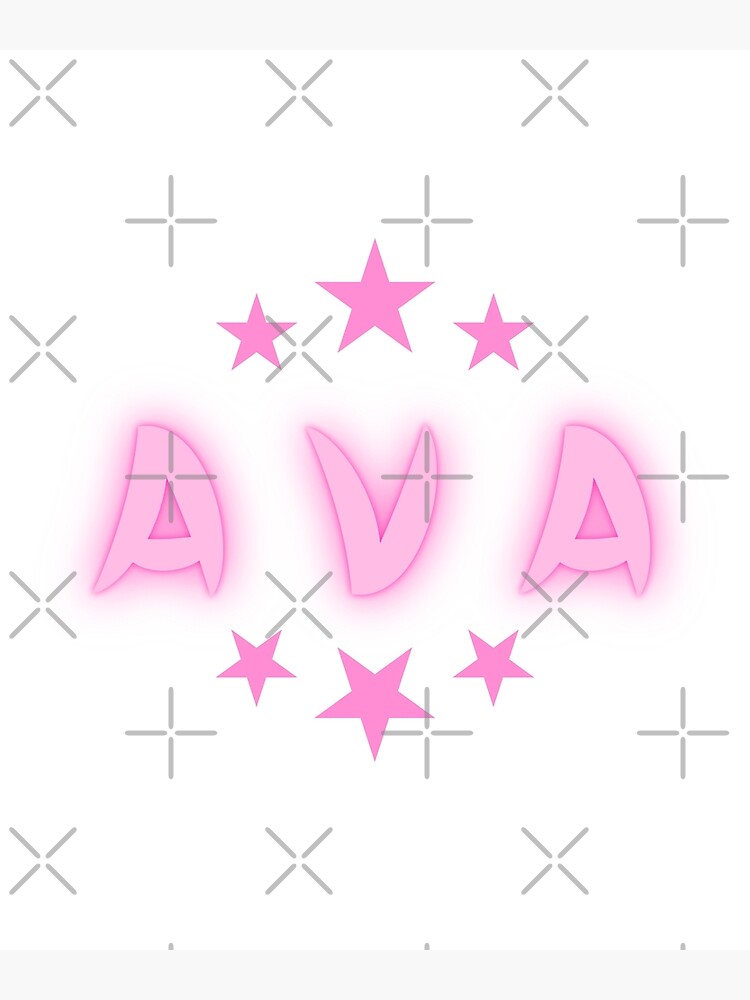 "Lovely Girl Named Ava" Poster for Sale by PatternsUp | Redbubble