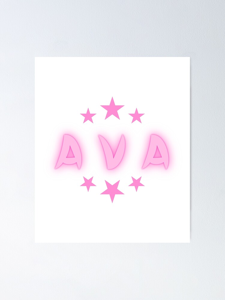 "Lovely Girl Named Ava" Poster for Sale by PatternsUp | Redbubble