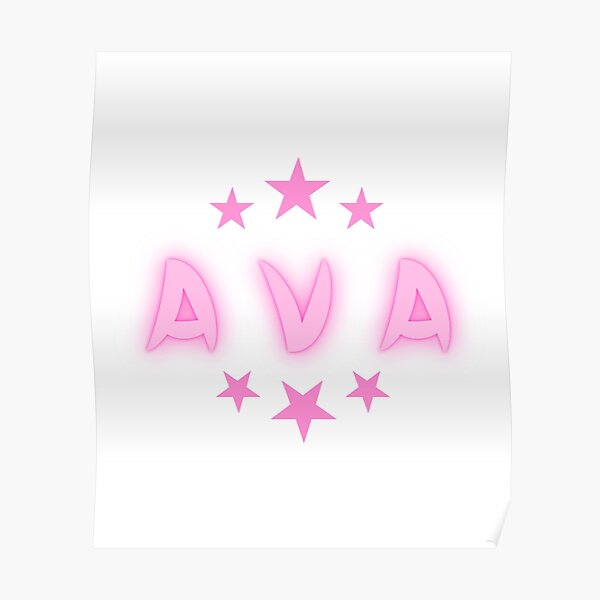 "Lovely Girl Named Ava" Poster for Sale by PatternsUp | Redbubble