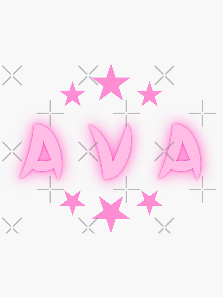 "Lovely Girl Named Ava" Sticker for Sale by PatternsUp | Redbubble