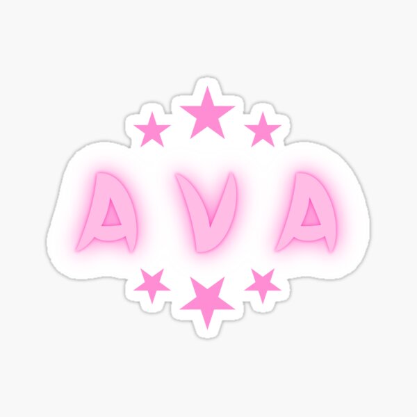 "Lovely Girl Named Ava" Sticker for Sale by PatternsUp | Redbubble