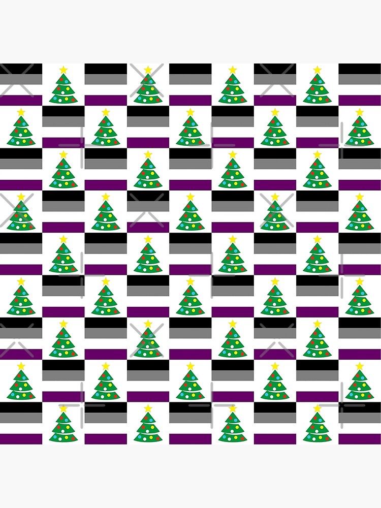 "Asexual Pride Flags & Christmas Trees Pattern" Poster for Sale by ...