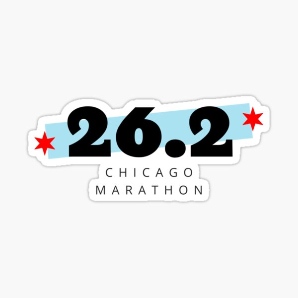 "Run Chicago Marathon 26.2 " Sticker for Sale by Adellete-sis | Redbubble
