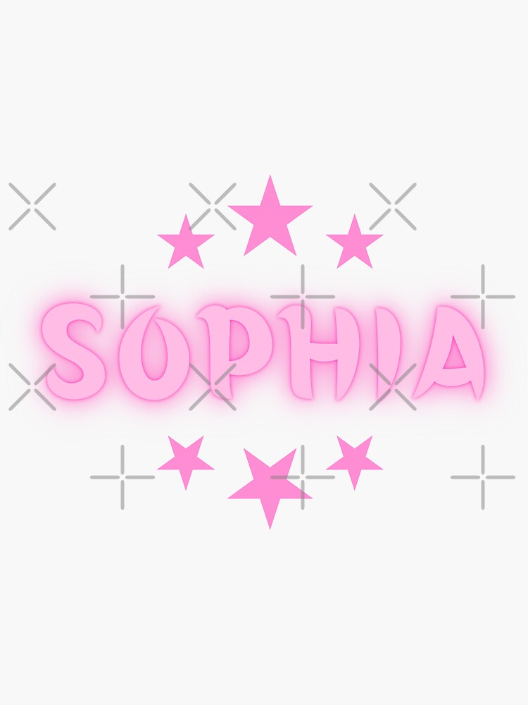 "Lovely Girl Named Sophia" Sticker for Sale by PatternsUp | Redbubble