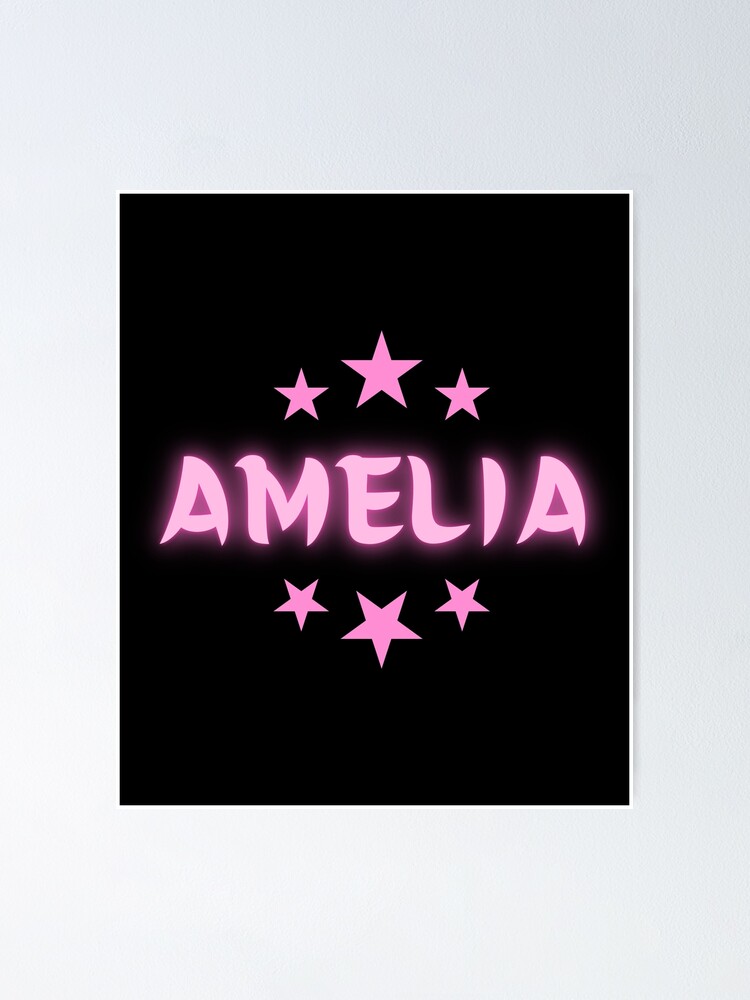 "Lovely Girl Named Amelia" Poster for Sale by PatternsUp | Redbubble
