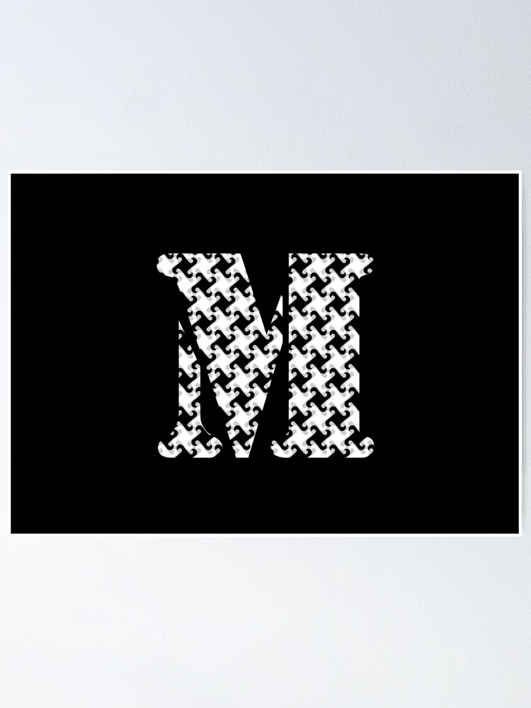 Póster «Letra M Chic Blanco y Negro» de LetteringStore | Redbubble