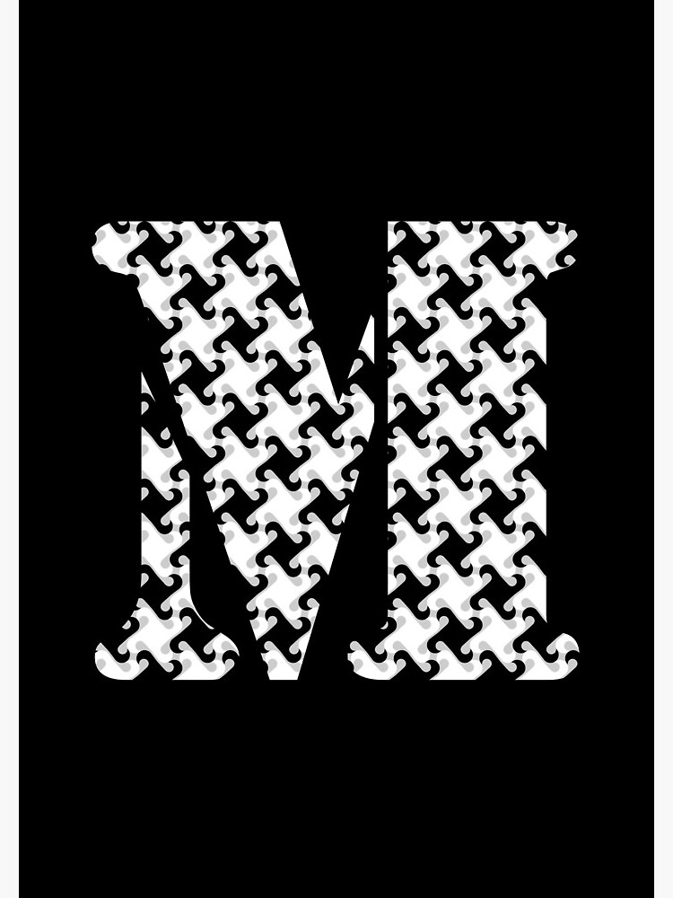 Cuaderno de espiral «Letra M Chic Blanco y Negro» de LetteringStore ...