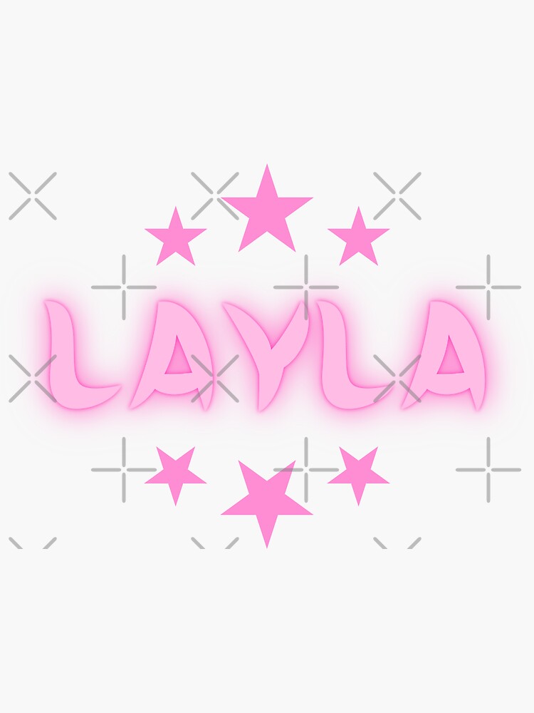 "Lovely Girl Named Layla" Sticker for Sale by PatternsUp | Redbubble