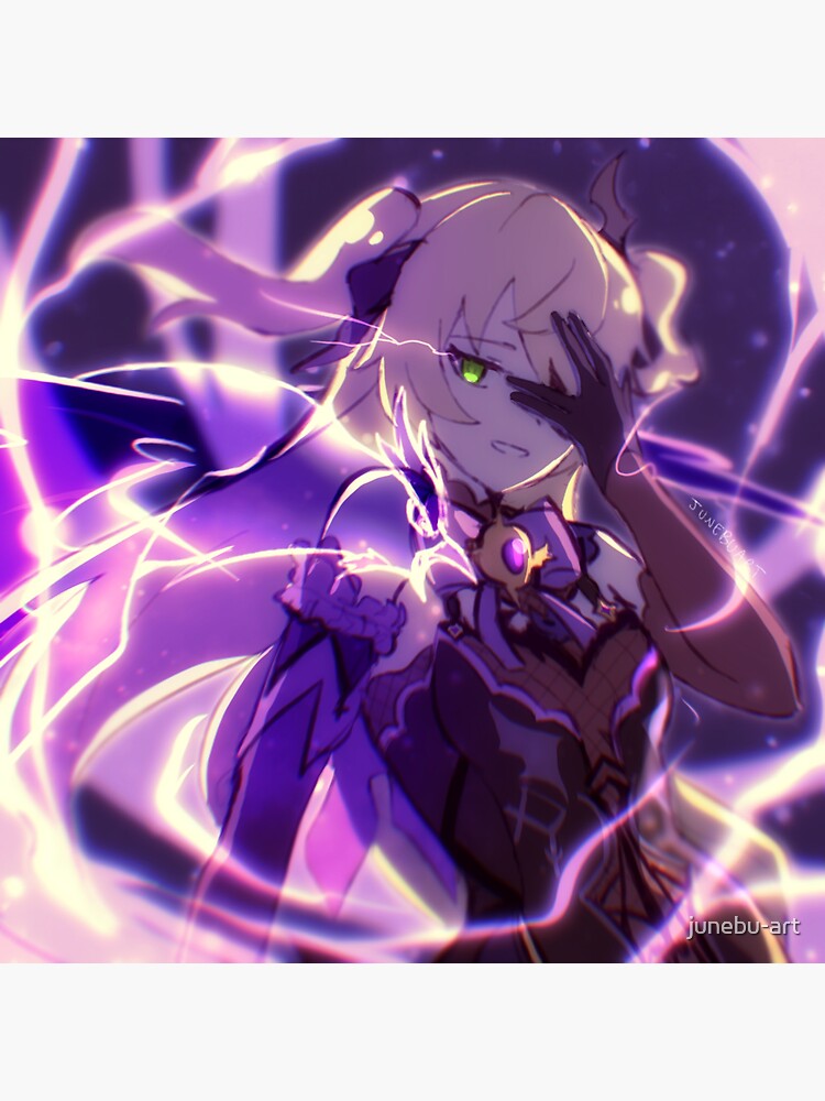 "Day 24: Fischl fanart " Sticker by junebu-art | Redbubble