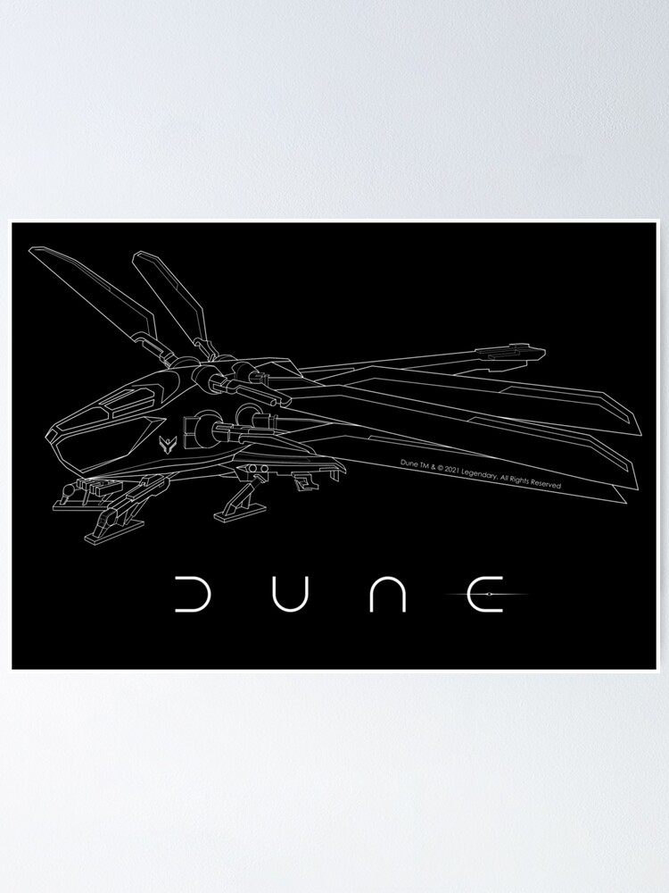 "Dune Atreides Ornithopter Black " Poster for Sale by CutieKatDesign ...