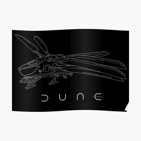 "Dune Atreides Ornithopter Black " Poster for Sale by CutieKatDesign ...
