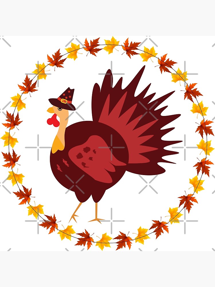 Póster « Feliz día de acción de gracias 2021 diseño de otoño de pavo ...