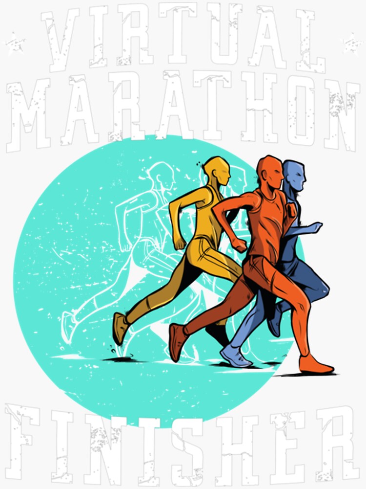 "Virtual Marathon Runner - 26.2 Finisher " Sticker for Sale by LILLY ...