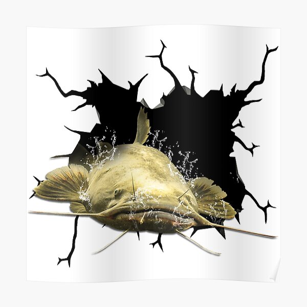 "Flathead catfish crack bone sticker kawaii thank you stickers cool ...