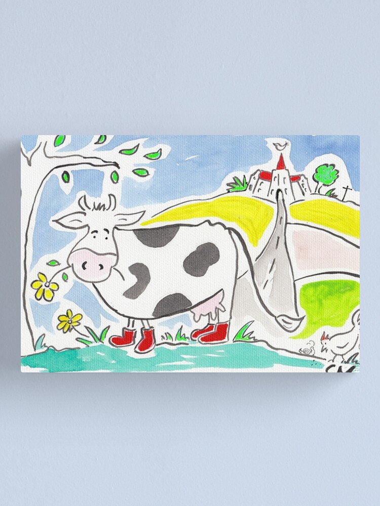 "Lady Cow " Canvas Print for Sale by Carinmaehr | Redbubble