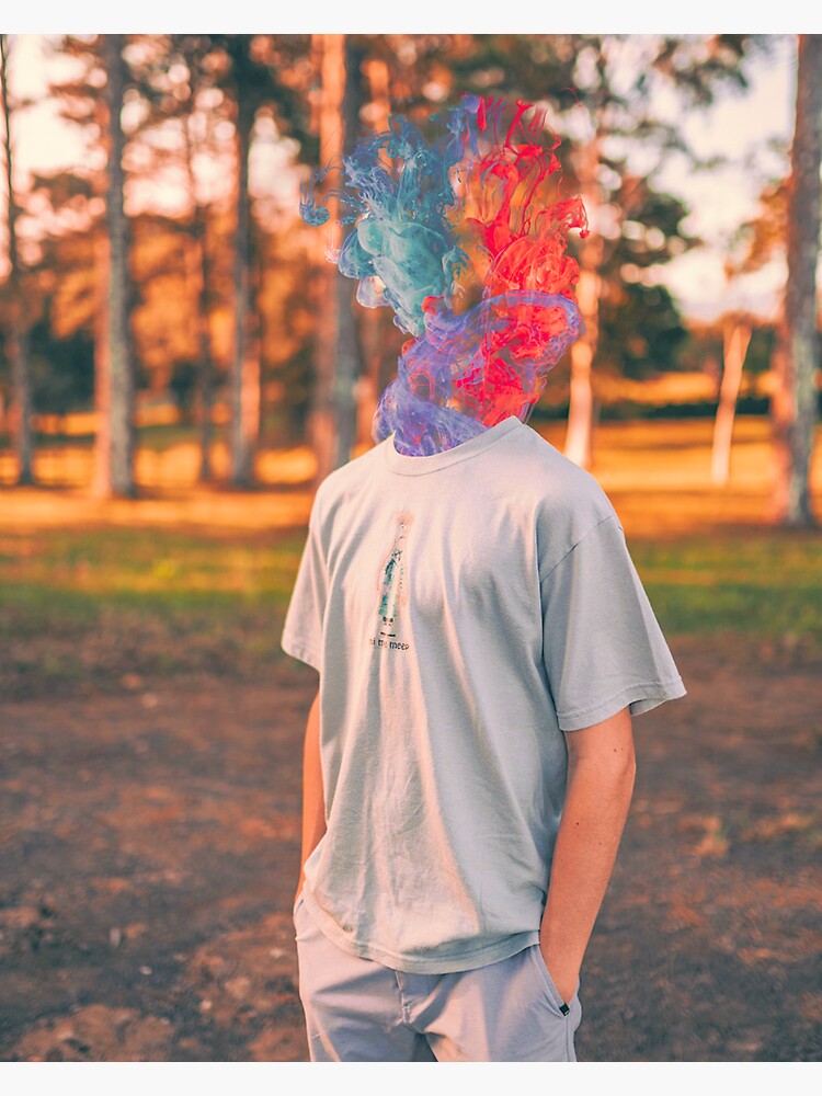 "Blue and red flame" Sticker by rosionsgallery | Redbubble