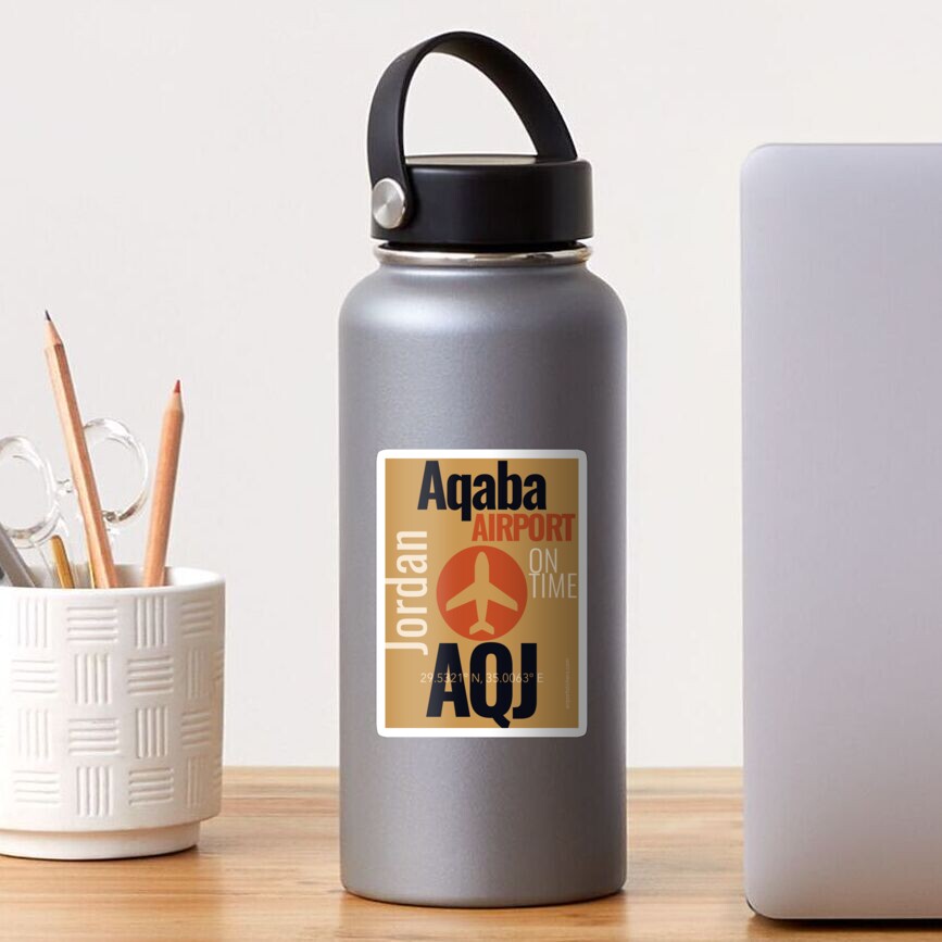 "Aqaba AQJ airport " Sticker for Sale by Aviators | Redbubble