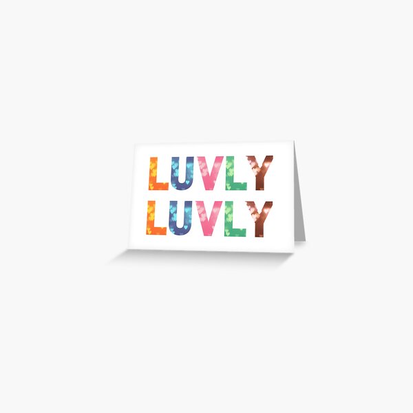 "Luvly Luvly - Alphabets Typography" Greeting Card by Digitalme21 ...
