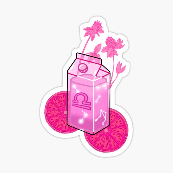 "Pink Libra Constellation Cute Design" Sticker for Sale by ...