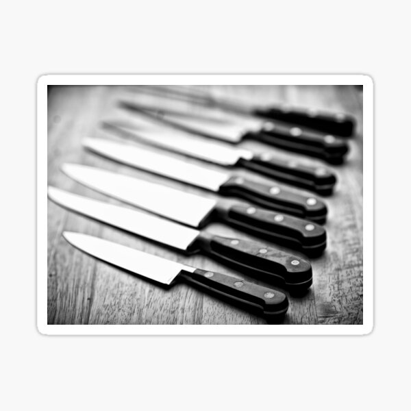 "A collection of kitchen Knives" Sticker for Sale by dunxs | Redbubble