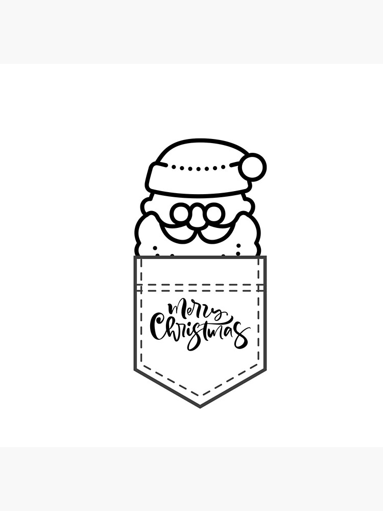"Santa in pocket" Poster for Sale by Haepie-Designs | Redbubble
