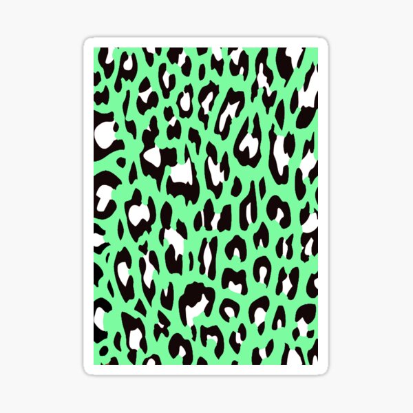 "MINT GREEN LEOPARD PRINT GIFT" Sticker for Sale by SADOKI-SUSHI ...