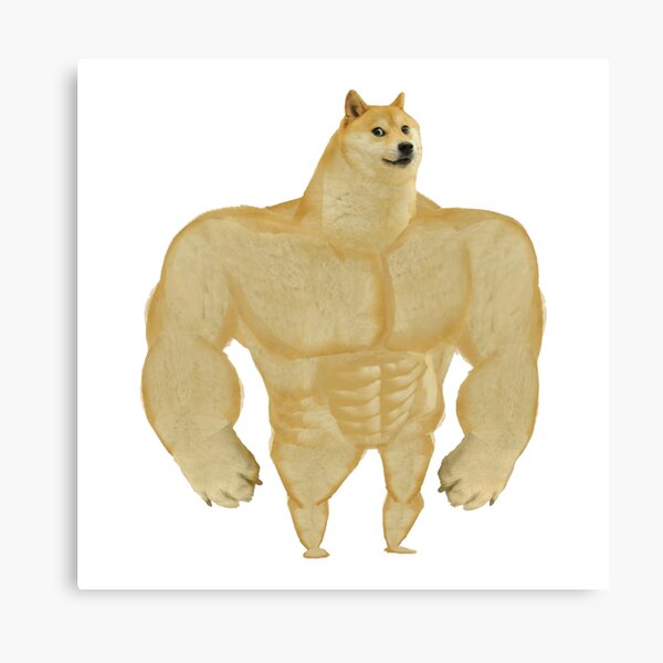 "cheems with muscles" Canvas Print by ProyectoPhoenic | Redbubble