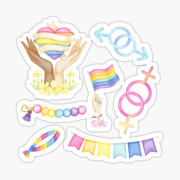 "Pride LGBTQ sticker pack v2" Sticker for Sale by Cinisdesign | Redbubble