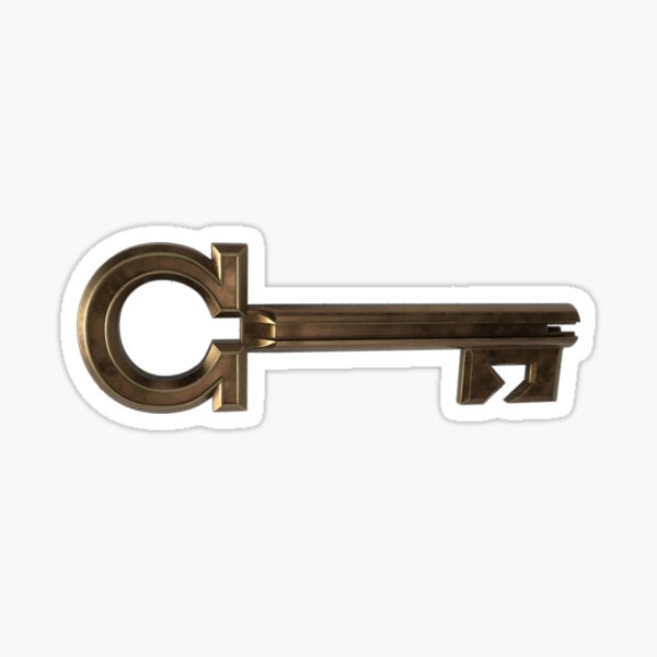 "Omega key from Locke and key" Sticker for Sale by GoldenQuotes | Redbubble