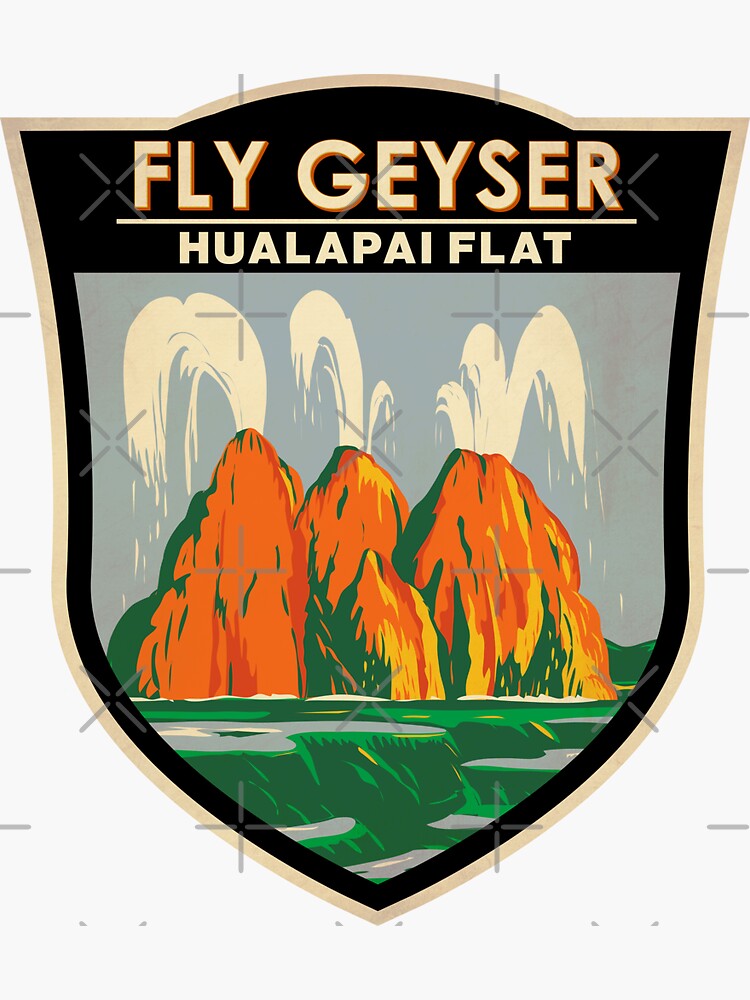 "Fly Geyser Hualapai Flat Nevada Badge" Sticker for Sale by ...