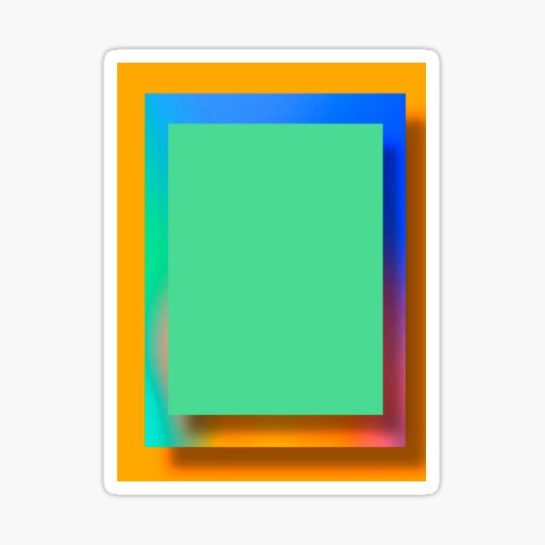 "Three (3) stacked rectangles. 3d, Digital art" Sticker for Sale by ...