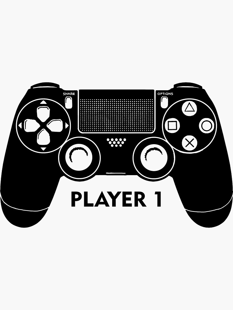 "controller player 1" Sticker for Sale by Niti-Niti | Redbubble