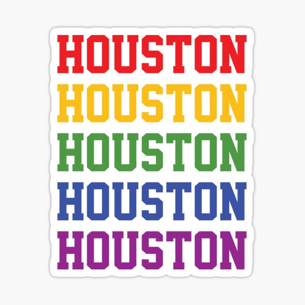 "Rainbow Houston Texas City" Sticker for Sale by StarsForgers | Redbubble