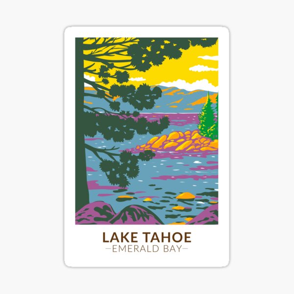 "Lake Tahoe Emerald Bay California Vintage" Sticker for Sale by ...