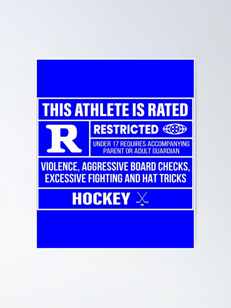 "This Athlete Rated R - Hockey" Poster for Sale by scoutready | Redbubble