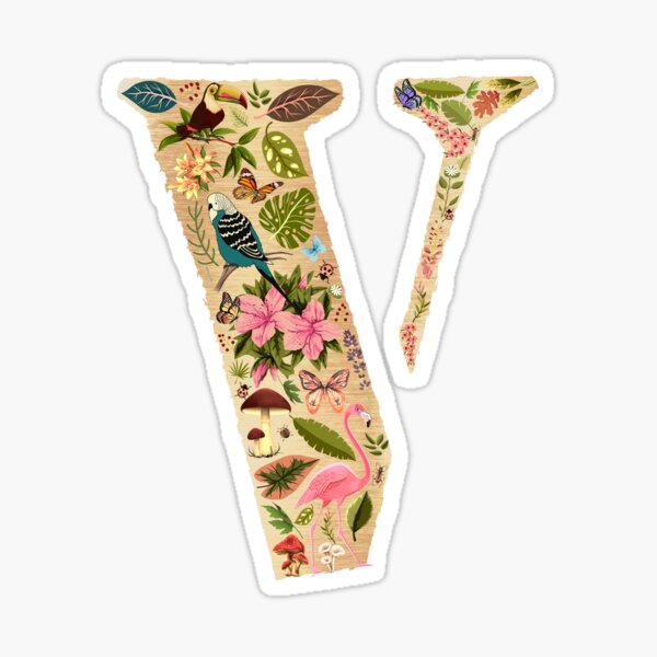 "V lone with flowers,cute design for v" Sticker for Sale by MoSaid ...