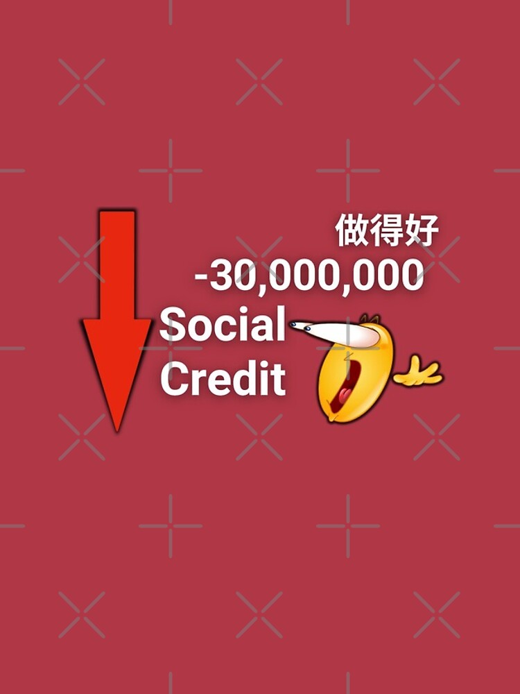 "Social Credit Meme -30,000,000 Social Credit Points China Social ...