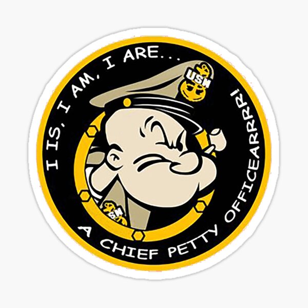 "Popeye the Chief Petty Officer" Sticker for Sale by xorbah | Redbubble