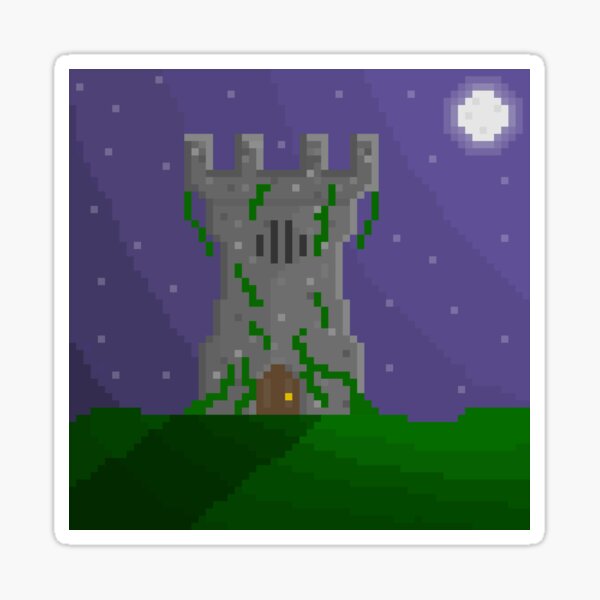 "8-Bit Castle" Sticker for Sale by JRPhotography18 | Redbubble