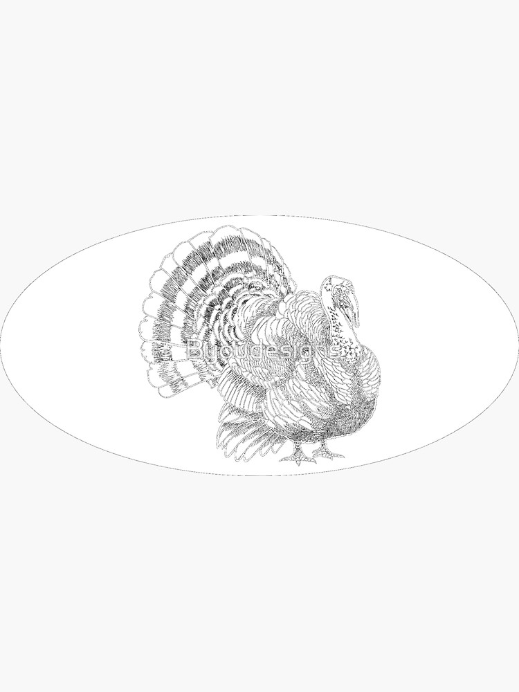 "Wild Turkey !!" Sticker for Sale by Byoudesigns | Redbubble
