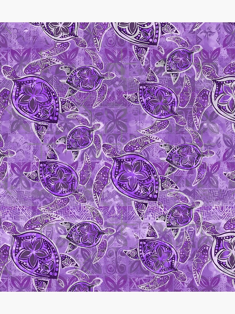 "Purple Paradise Polynesian - Samoan - Hawaiian Tribal Turtles HONU-135 ...