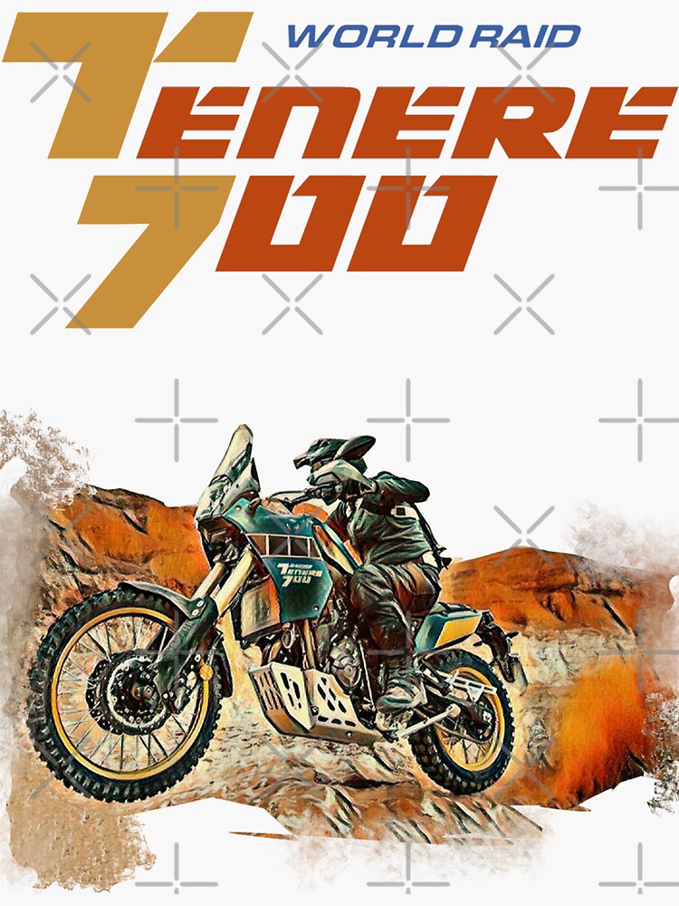 "Yamaha Ténéré 700 T7 rally 2022" Sticker for Sale by Evomotoarte ...
