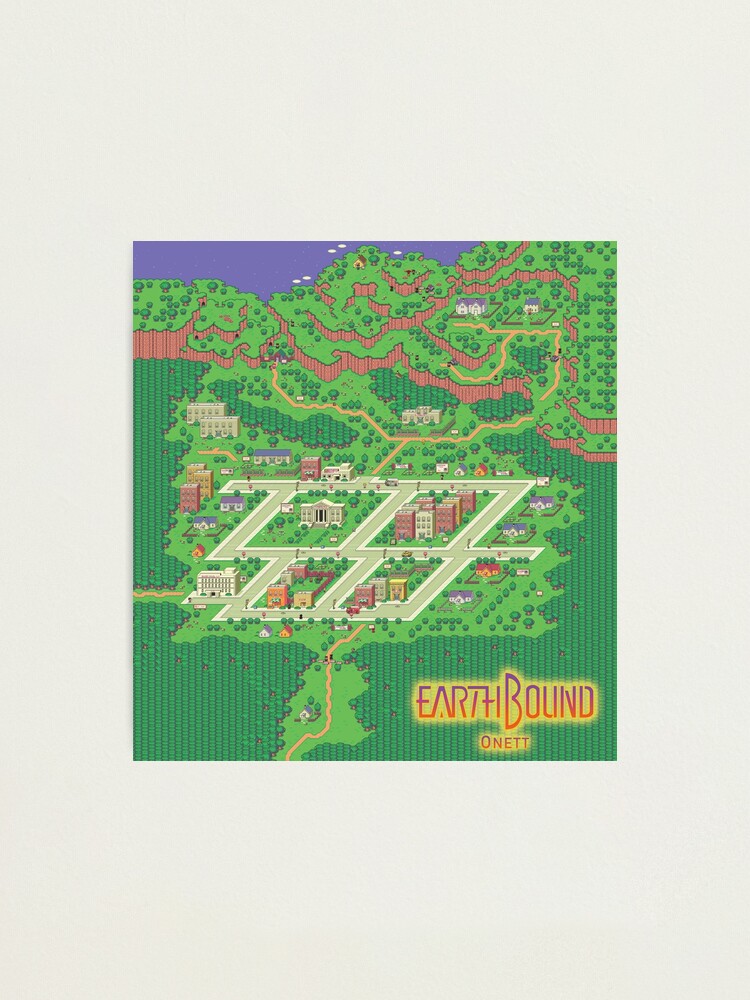 "Earthbound Onett Map" Photographic Print for Sale by Biochao | Redbubble