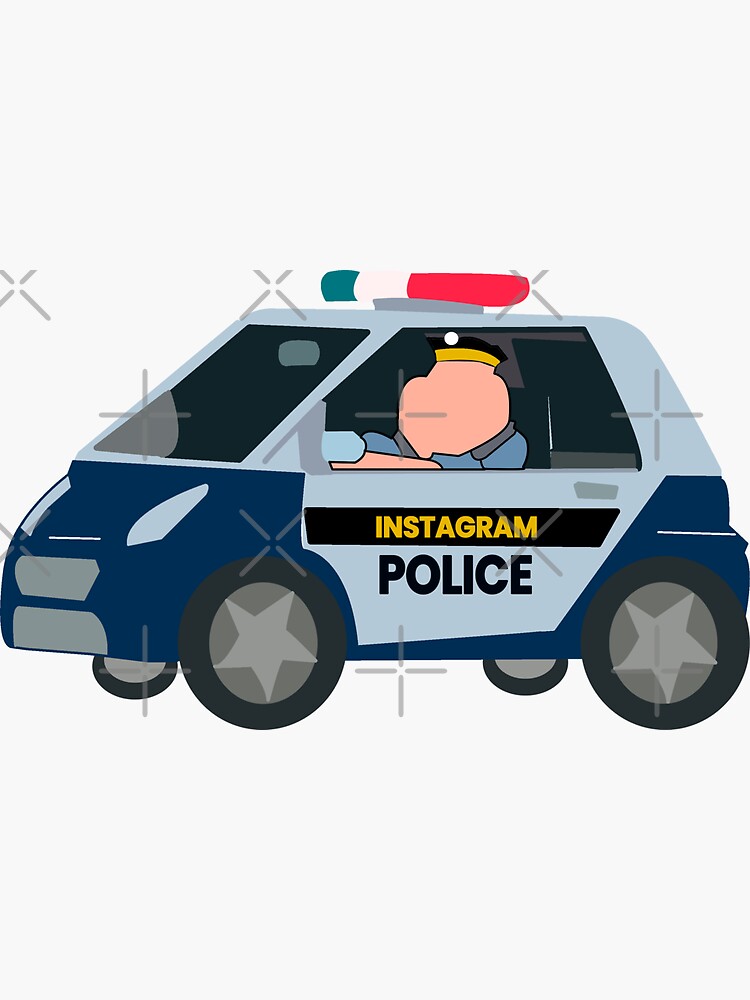 "Instagram Police" Sticker for Sale by misguidedtaffy | Redbubble