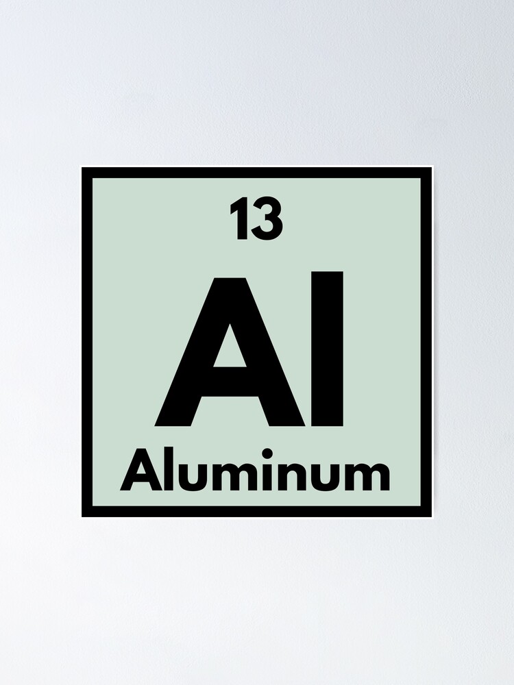 "Periodic Table element Aluminum Al number 13" Poster for Sale by ...