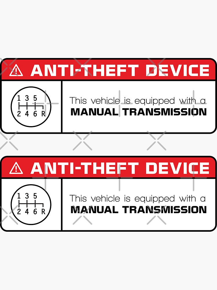 "Anti-Theft Device: Manual Transmission Warning (reverse gear on bottom ...