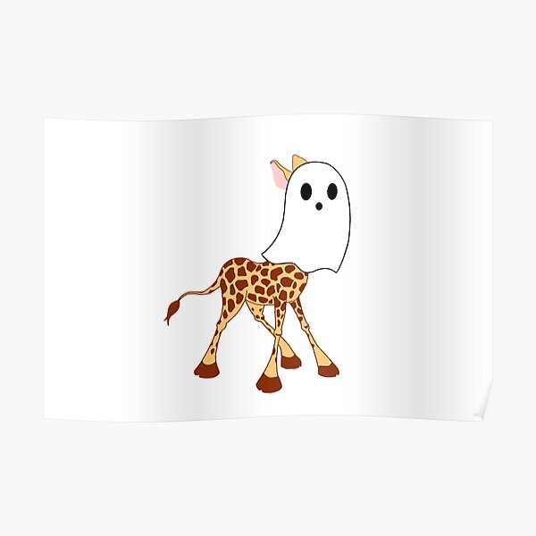 "Ghost Giraffe" Poster for Sale by ArtsyKiwiPops | Redbubble