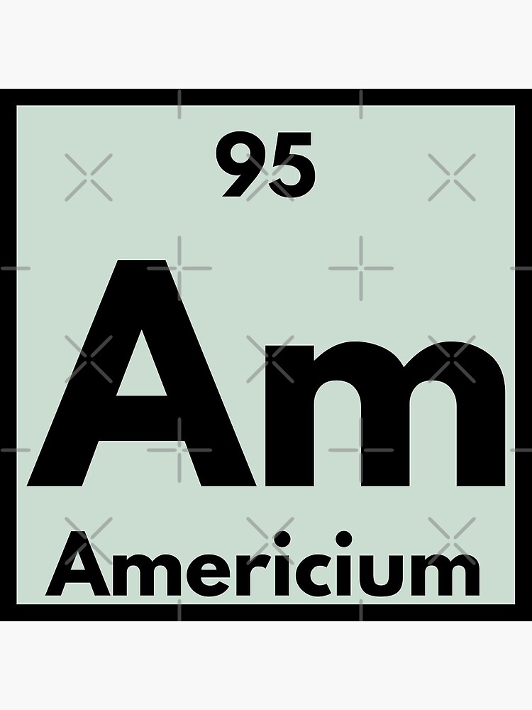 "Periodic Table element Americium number 95" Poster by PeriodicBliss ...